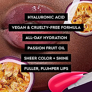 Urban Decay Vice Plumping Shine Hydrating Lip Gloss Balm - 9 Shades Available - Plump & Moisturize Lips - Vegan Formula with Hyaluronic Acid & Shea Butter - Secret Menu, 0.2 fl oz