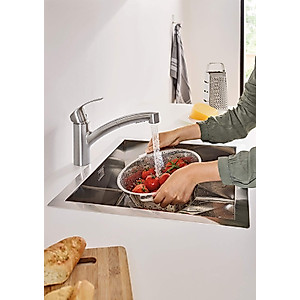 Grohe 30306DC0 SuperSteel Eurosmart Single-Handle Pull-Out Sprayer Kitchen Faucet