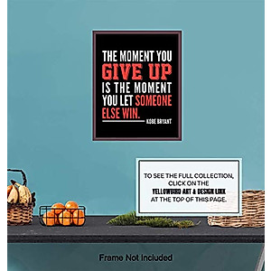 Inspirational Quote - Unique Gift for LA Lakers Fan, Boys, Men, Teens - Motivational Wall Decor, Art Decorations for Office, Bedroom, Living Room - 8x10 UNFRAMED Basketball Poster Print