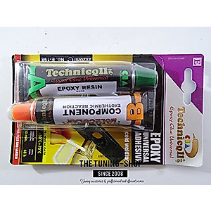 Technicqll Epoxy Adhesive Glue for PVC Metal Plexiglass Wood Ceramics Etc 2 X 20Ml Universal