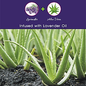 First Botany, Pure Aloe vera gel - with 100% Fresh & Pure Aloe Infused with Lavender Oil - Natural Raw Moisturizer for Face, Skin, Body, Hair. Perfect for Sunburn, Acne, Razor Bumps 16.9 fl oz