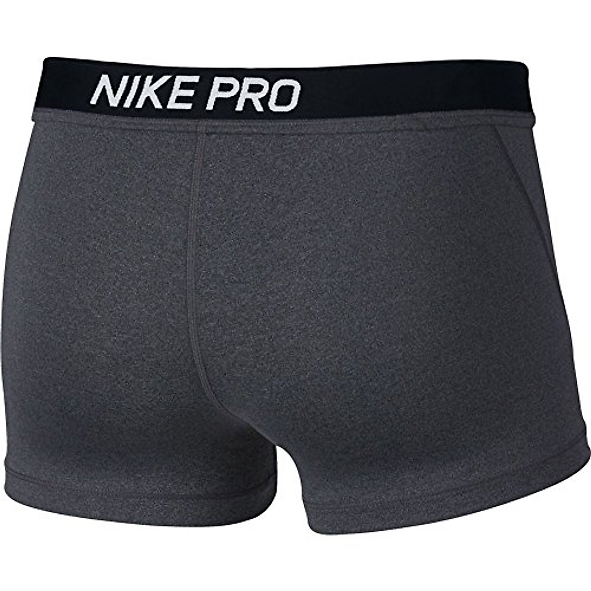 Nike Women's Pro 3IN Short (Charcoal Heather/Black, X-Large)