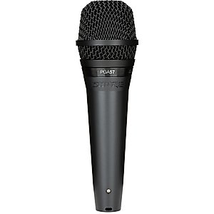 Shure PGA57 Dynamic Microphone - Professional Quality Instrument Mic with Cardioid Pick-up Pattern, 3-in XLR Connector, Stand Adapter and Zipper Pouch, No Cable (PGA57-LC)
