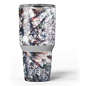 Design Skinz Vintage Aerial Cityscape - Skin Decal Vinyl Wrap Kit Compatible with The Yeti Rambler Cooler Tumbler Cups