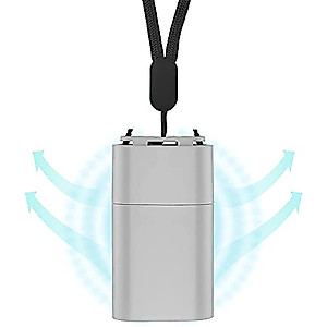 Portable Air Purifier Necklace - Rechargeable and Wearable Personal Air Device for Kids and Adults - Portable & Travel Size, Use at Home, Office, Car, Grocery Store, School or Outdoor Activities