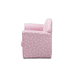 Baxton Studio Sofas, Pink/White Heart Print