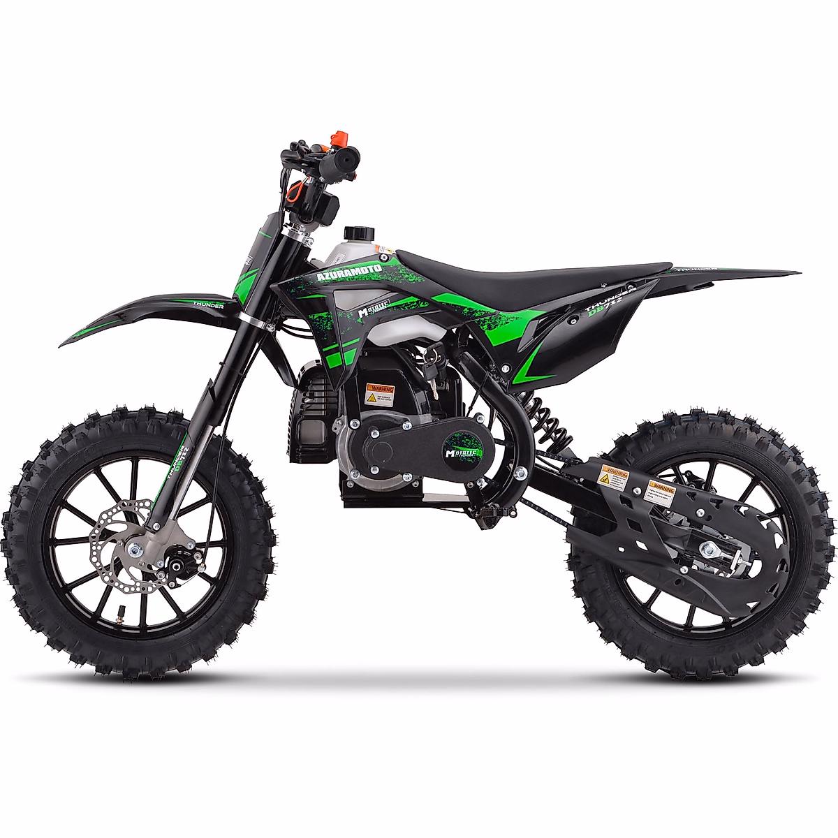 MotoTec Thunder 50cc 2-Stroke Kids Gas Dirt Bike Green