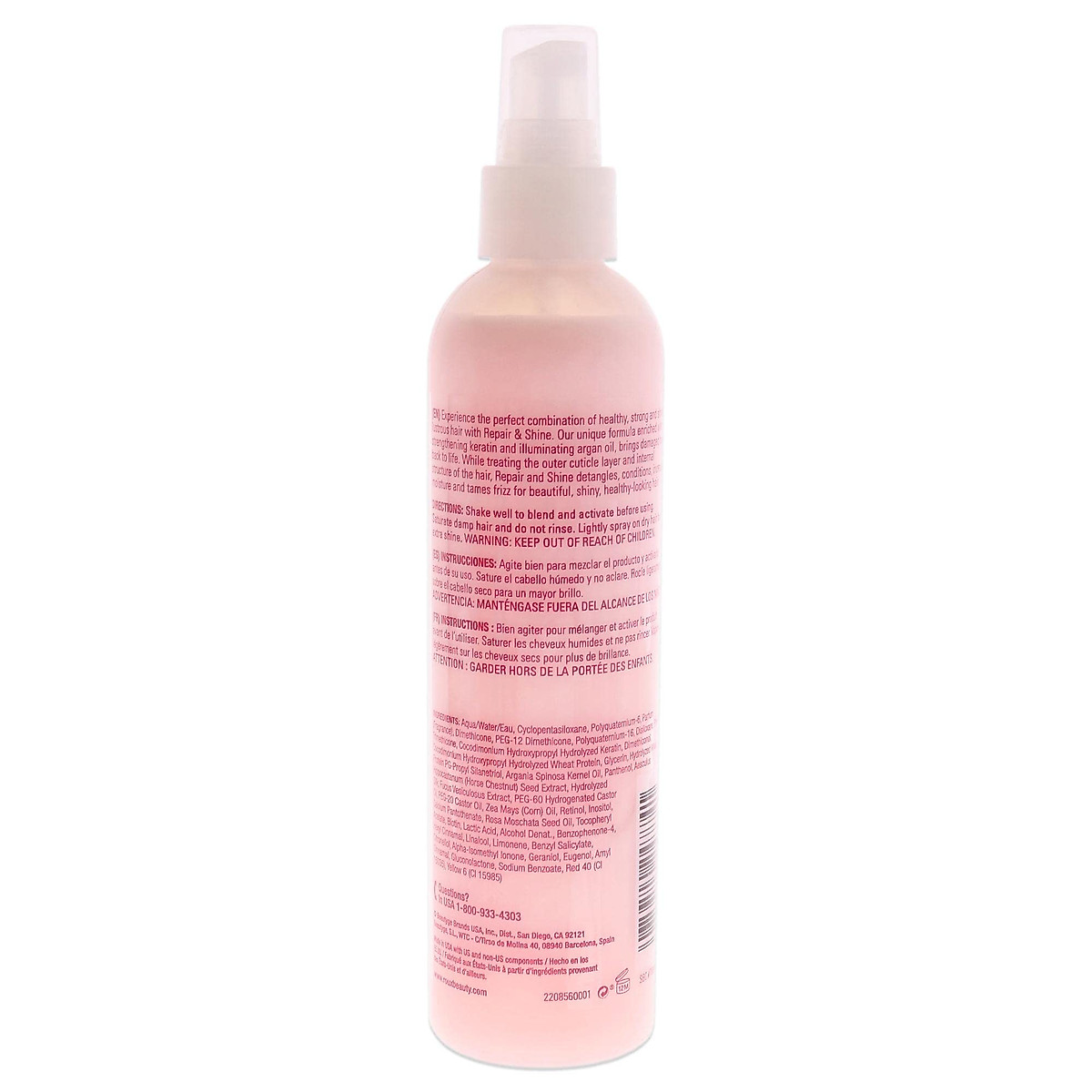 Roux Argan Oil Keratin Repair & Shine Leave in Treatment, Rejuvinating Formula for Damaged Hair, 8.45 Fl Oz