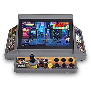 Laptop Arcade Player Counter-top Game Console Retro Home Arcade Mini Arcade Machine 100+ Built-in MAME Arcade Games 7” HD Screen TF Card Supported Favorite for Kids and Adults