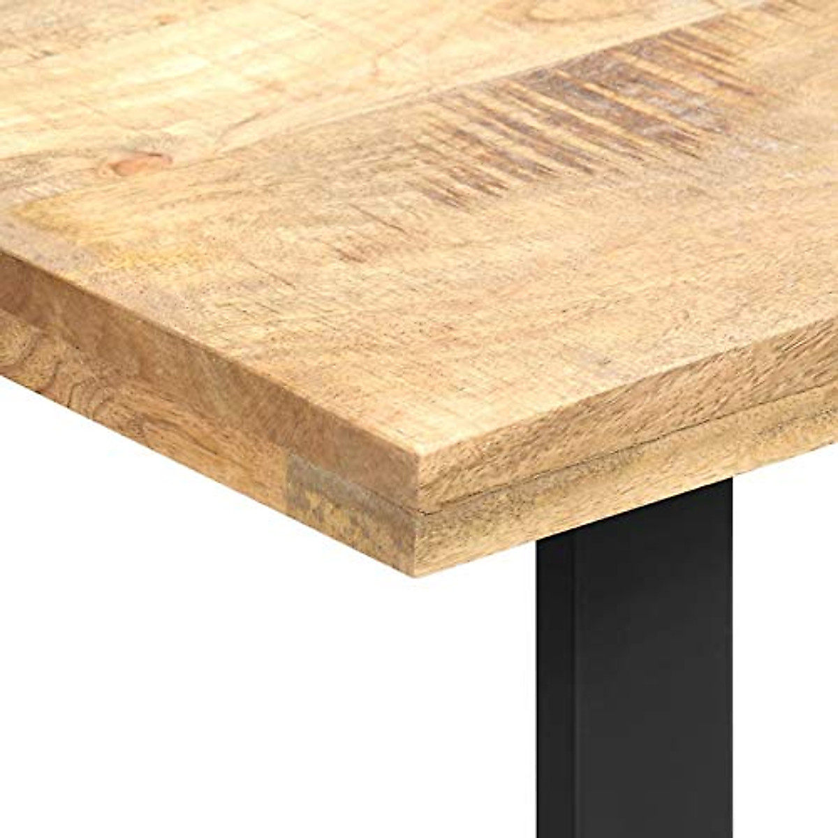 Tidyard Dining Table 47.2 x 23.6 x 29.9 Inch Solid Mango Wood Wooden Dinner Table for Kitchen, Bistro, Home Furniture