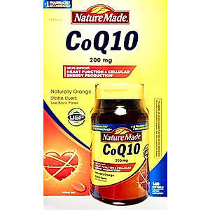 Nature Made CoQ10, Softgels Helps Supports Heart Function & Cellular Energy Production, Unflavored, 200 mg, 140 Count