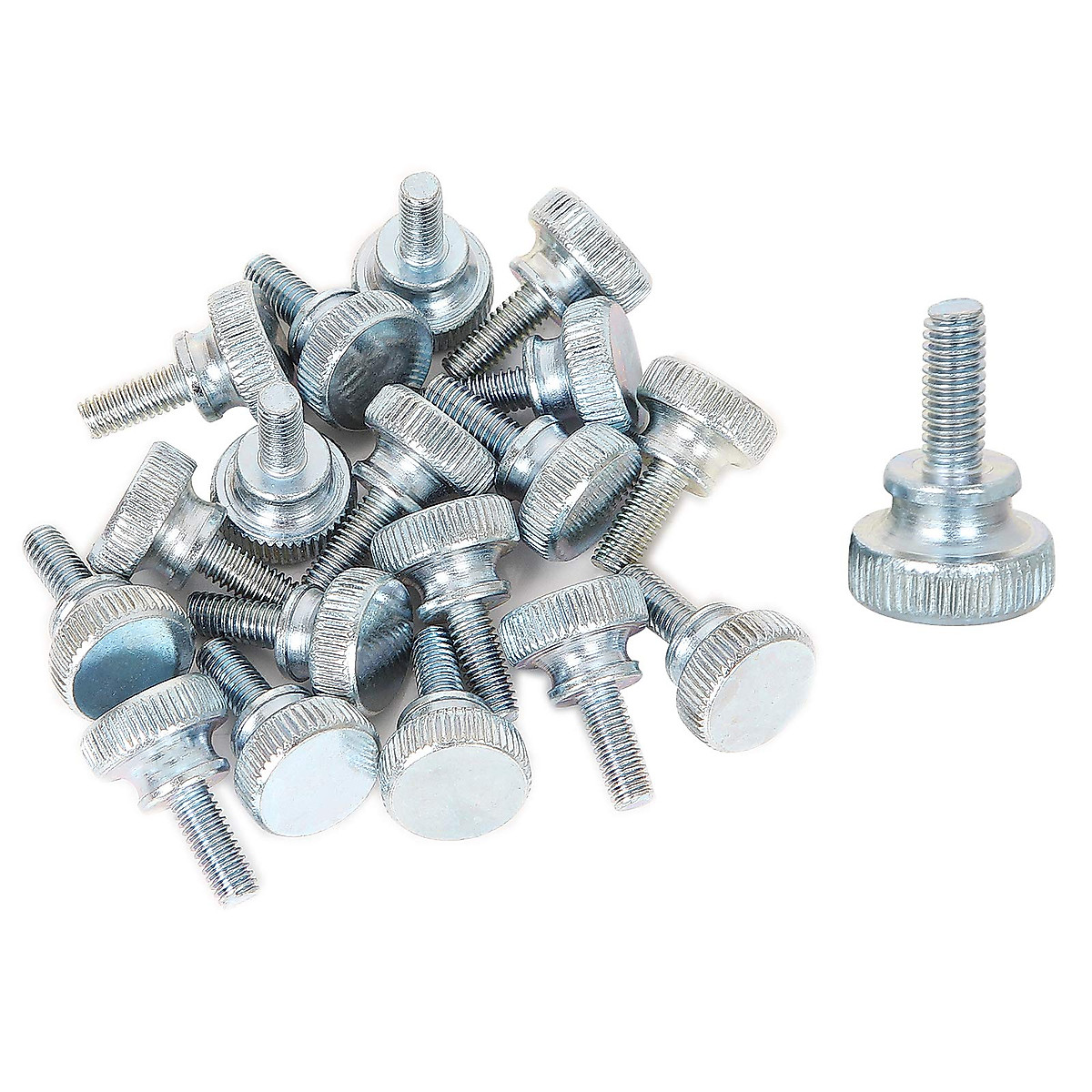 40 PCS M4x10mm Flat Knurled Head Fully Threaded Thumb Screws, Bolts Fastener, Vesa Screws, Monitor Mount Screws for Works with Any TV and Monitor Mounting