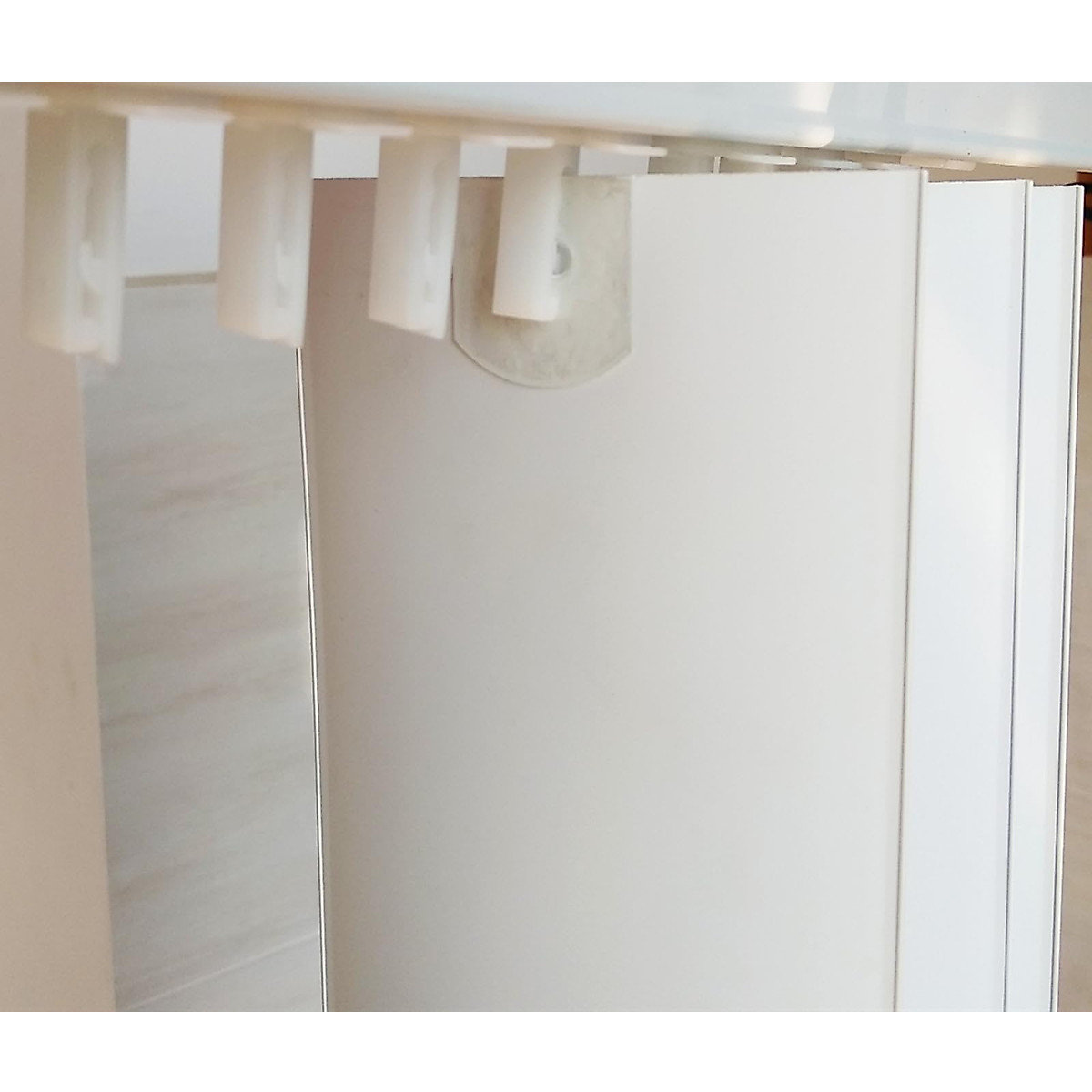 40 Sets of Clear Vertical Blind Repair Tabs Blind Fixers Vertical Blind Slat Replacement (80 PCS) with 15 PCS White Vertical Blind Stem Parts for Carrier Clips Replacement Vertical Blind Repair Kit