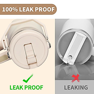 30 oz Tumbler Flip Straw Lid Replacement Fit Compatible with Stanley Cup,2 PCS Spill Proof Splash Resistant and Leak Proof Lids,Reusable Tumbler Cover Compatible with Stanley Tumbler 30 oz Cup (White)