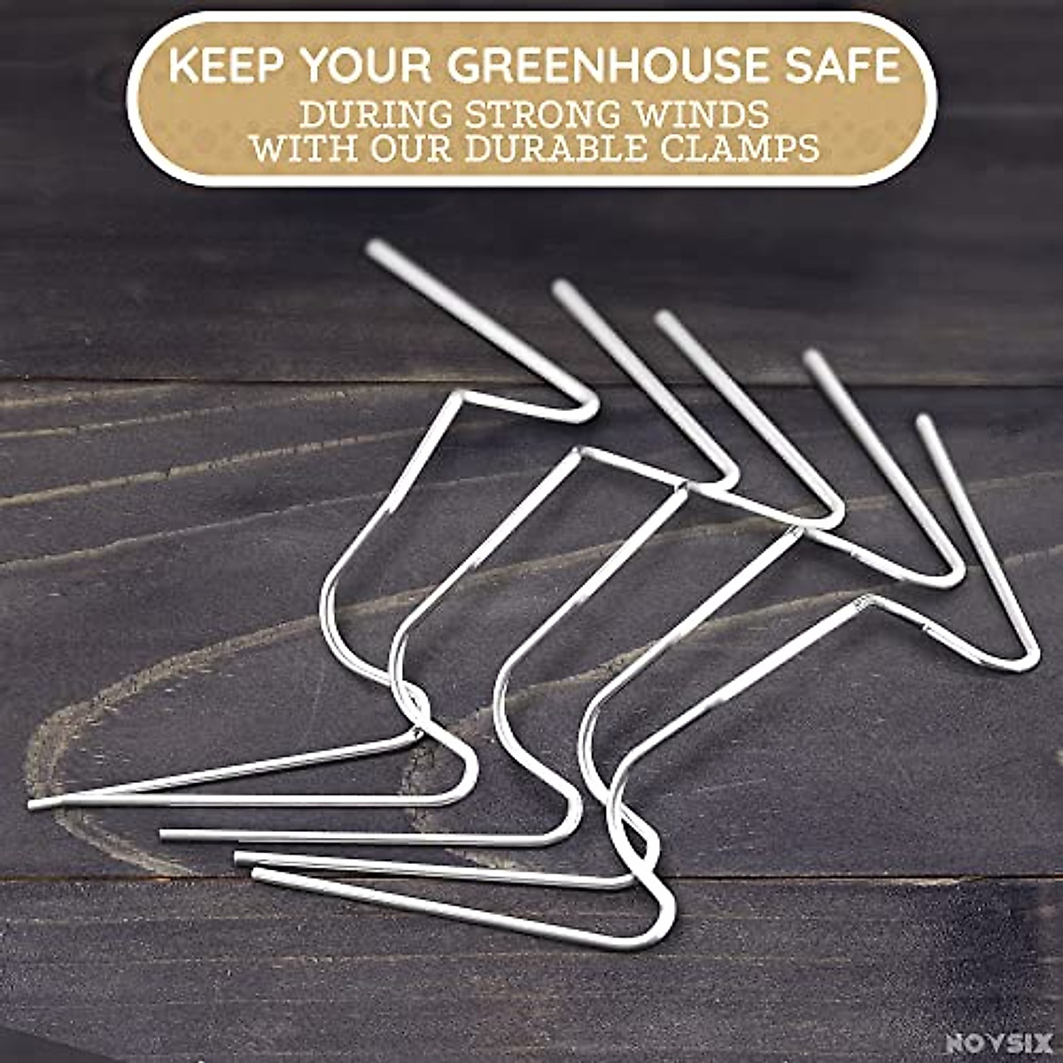 Mini Greenhouse Clips for Hanging - 100Pcs Stainless Steel Clips Green House Accessory Wire Clamp Clip pack for Harbor Freight Replacement Greenhouse Cover - Shade Clips Greenhouse Accessories