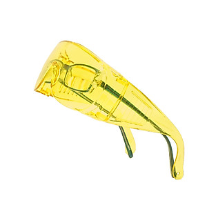 Calabria 1003 Fit Over Safety Glasses Fitover Prescription Eyewear Yellow Men Women Large Wraparound Tinted Anti Fog Scratch