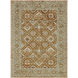 Boho Vintage Area Rug - 5x7 Large Persian Washable Living Room Rug Ultra-Thin Non-Slip Non-Shedding Print Floor Carpet for Bedroom Home