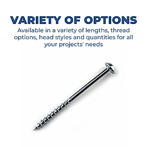 Kreg SML-C250-50 Zinc Pocket-Hole Screws, 2 1/2 Inch, #8 Coarse Thread, Maxi-Loc Head (50 Count)