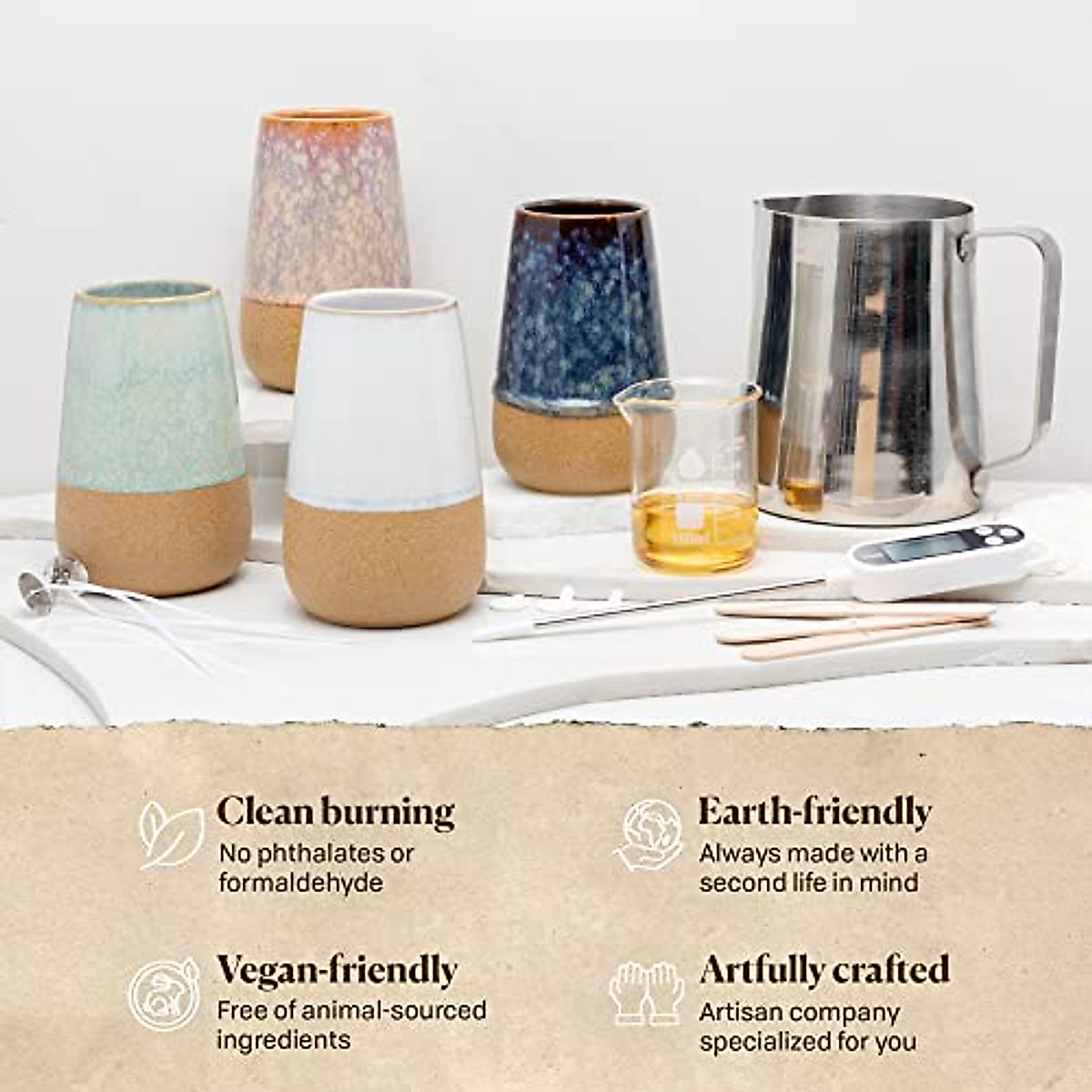 Paddywax Candles Kin Collection, Naturally Scented Candle, 10 Ounces, Jasmine + Bamboo