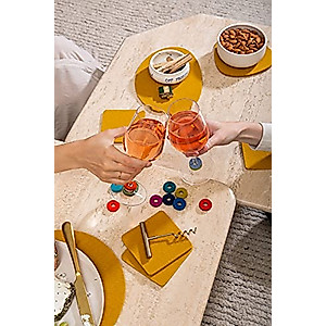 Graf Lantz Wine-Ote's Wine Glass Identifier - 7 Piece - Round 100% Merino Wool - Eliminate Unknown Glass Syndrome - Joy