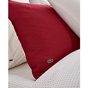 Lacoste Cliff Duvet Set, Full/Queen, Red
