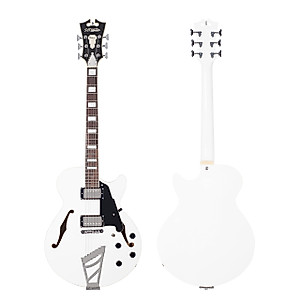 D'Angelico Premier SS Semi-Hollow Electric Guitar w/ Stairstep Tailpiece - White