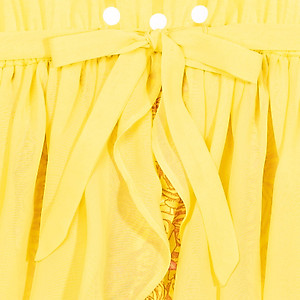 Disney Princess Belle Little Girls Romper With Skirt Overlay 7-8