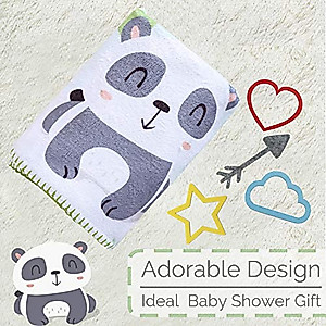 InnoBeta Baby Monthly Milestone Blanket, Flannel Plush Newborn Infant Photo Blanket, for Pictures Photography for Newborn Boys & Girls New Mom Gifts (Panda)