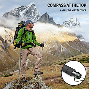 Hiking Pole Detachable Lightweight for Hiking Stick Walking Pole for Man Women