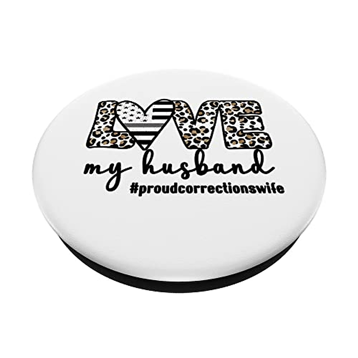 Proud Corrections Wife Silver Line Correctional Officer Wife PopSockets Swappable PopGrip