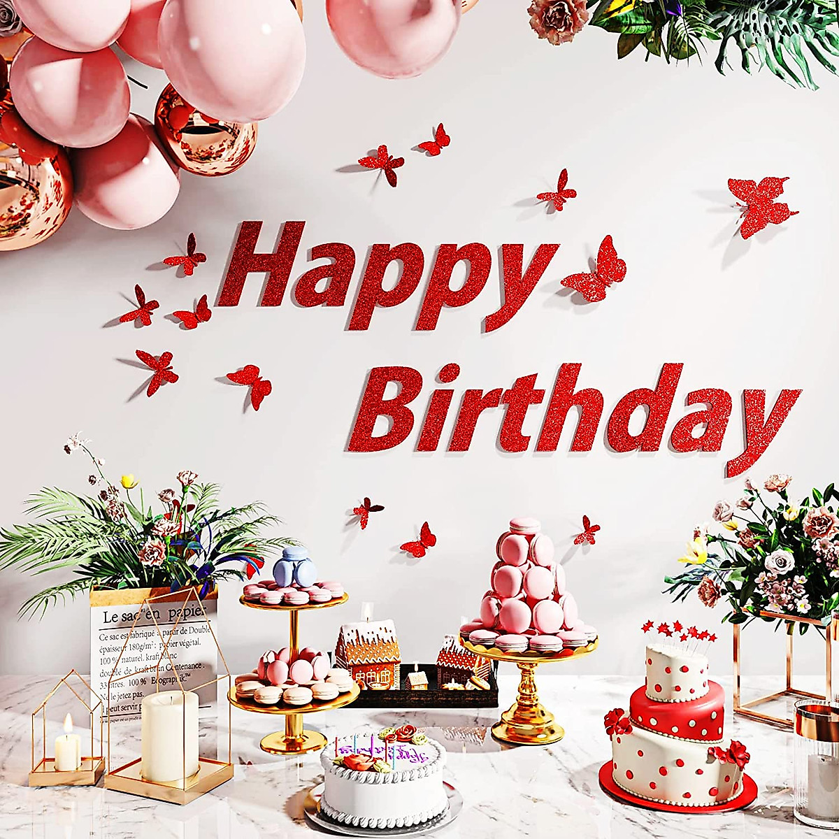 FunStick Ruby Red Glitter Wallpaper Sparkle Glitter Peel and Stick Wallpaper Red Glitter Contact Paper Self Adhesive Removable Glitter Fabric Wallpaper for Bedroom Cabinets Dresser Decor 15.8"x78.8"