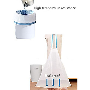 Strong Kitchen Trash Bags Drawstring 4 Gallon Garbage Bags Unscented Wastebasket Bin Trash Can Liners Small Trash Bag for Kitchen,Bathroom,Bedroom,Home,Office,car(Pure white)