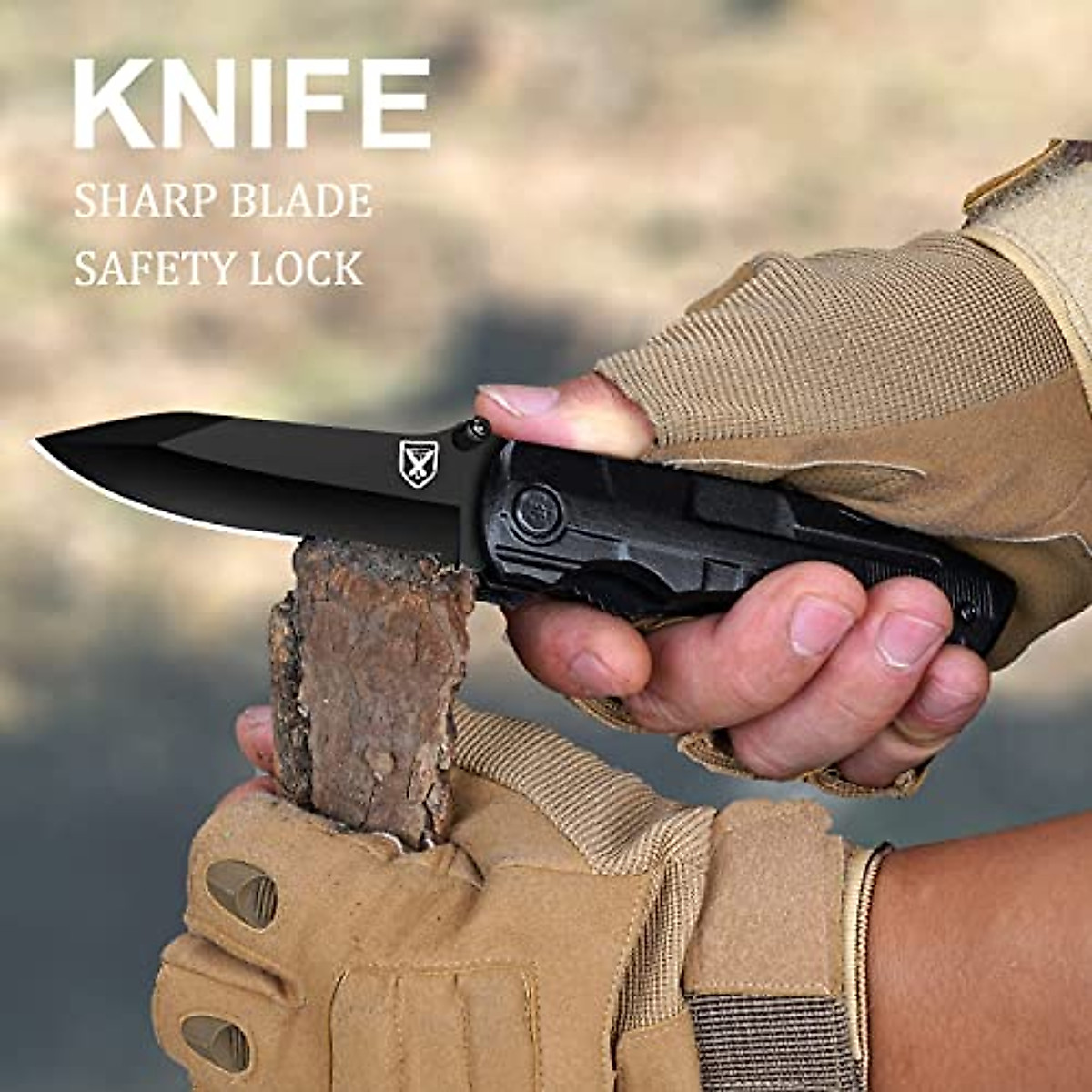 Gifts for Men Dad Husband Him, Survival Kit 14 in 1, Survival Gear and Equipment,Pocket Knife Multitool,Engraved Wood Pocket Knife I Love You, Unique Birthday Gift Idea for Men, Mens Stocking Stuffers