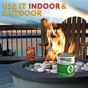 Bioethanol Gel Fuel Cans for Fire Bowl and Fireplace (4 x 13oz.) Burning Gel Fireplace Fuel Cans for Indoor and Outdoor Use (4 Pack 1472gr)