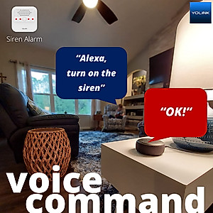 Smart Siren Alarm, Loud 110 dB, Wireless Alarm for Home Security/Intrusion/Burglar Alarm, Panic Alarm, Audible Alerts, Remote Control, Works with Alexa, Google, Home Assistant, IFTTT - Hub Required