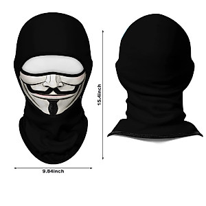 Obacle Balaclava Face Mask Men Women for Winter Cold Weather Ski Hunting (Men White Face Black Beard)