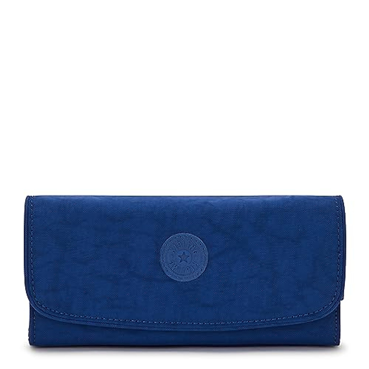 Kipling Women's Money Land, RFID Anti-Hacker Technology, Nylon Snap Wallet, Deep Sky Blue, 7.3''L x 4''H x 1.3''D