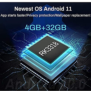 Android TV Box Android 11,4GB 128GB RK3318 4K TV Box,2.4G 5.8G WiFi Bluetooth 4.1 with Wireless Keyboard,4K Video TV Box (4GB 128GB)