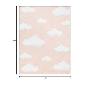Well Woven Clouds Rug Coral 5' x 7' Apollo Kids Collection