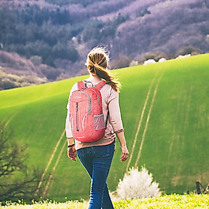 ZOMAKE 25L Ultra Lightweight Packable Backpack - Foldable Hiking Backpacks Water Resistant Small Folding Daypack for Travel(Red)