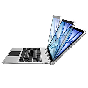 Arteck iPad Air 2024 11-inch/Air 10.9-inch/Pro 2022 Keyboard Case with Trackpad, Bluetooth Keyboard with Folio Full Protection Case and Touchpad for Apple iPad Air 2024 11inch with Swivel Rotating