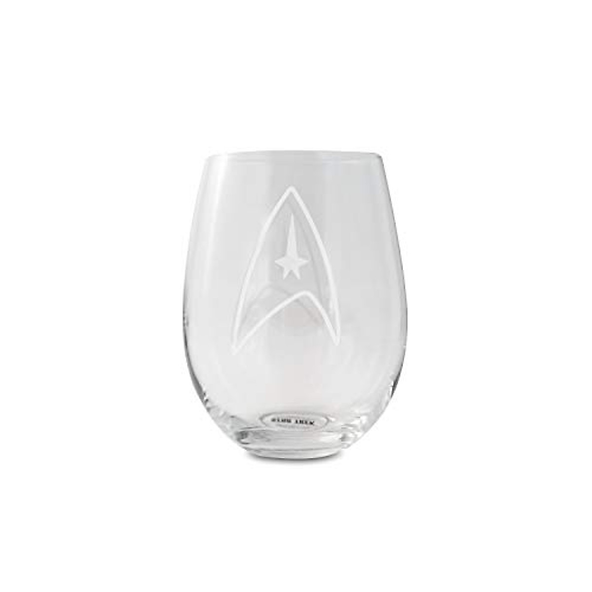 Toynk Star Trek Stemless Wine Glass Decorative Etched Command Emblem | Holds 20 Ounces