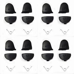 Ambertown 4 Set L1 R1 L2 R2 Trigger Buttons & Spring for Sony Play Station 4 PS4 JDS-001 JDS-011 for dualshock 4 JDS-001 JDS-011 Controllers Replacement Parts