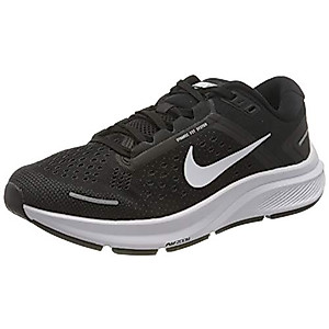 Nike Women's W AIR Zoom Structure 23 Running Shoe, Black White Anthracite, 8