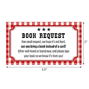 BBQ Baby-Q Book Request Baby Shower Cards - 24 count