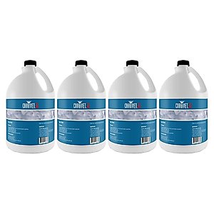 CHAUVET DJ 1 Gallon of Water Based Fog Machine Juice for Indoor and Outdoor Fake Smoke Maker for Weddings and Halloween Parties, (4 Pack)