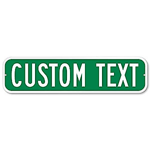 SmartSign Customize Your Own Green Street Sign | 6" x 24" Aluminum