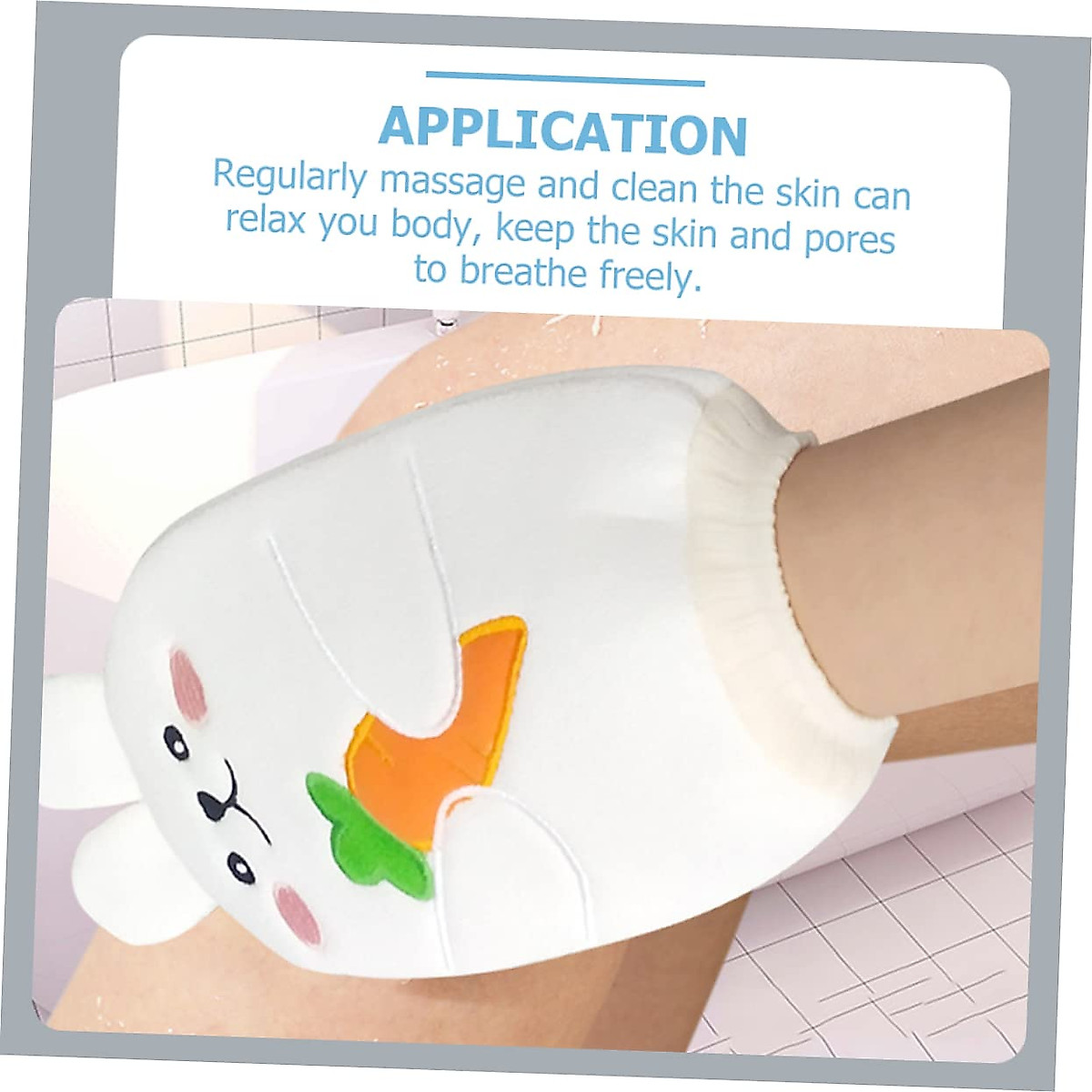 KOMBIUDA Exfoliating Gloves 2pcs Cartoon Bath Towel Loofah Hand Towel Plant Fibres Child Body Scrub Gloves