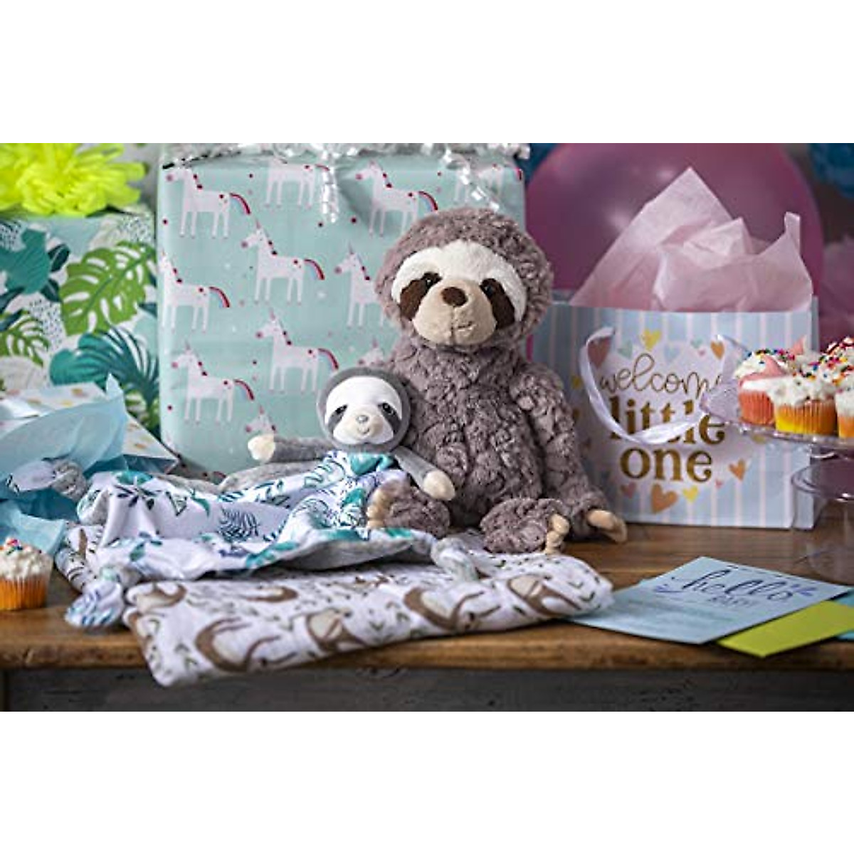 Mary Meyer Little Knottie Lovey Security Blanket, 10 x 10-Inches, Sloth