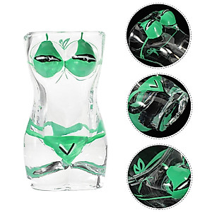 BESTOYARD Beer Glass Lady Whiskey Glasses Wine Shot Creative Body Shape Glass Cup for Home Party Bar Random Color